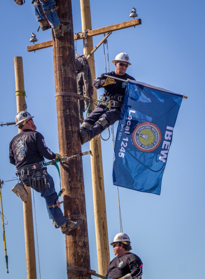 IBEW 1245 apprentice linemen flaunt their skills, support military ...