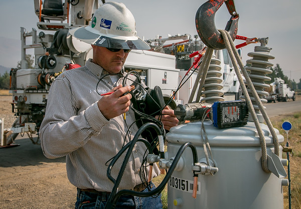 Head in the Game: NV Energy line crew replaces transformer in western ...