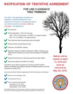 Tentative Agreement for Line Clearance Tree Trimmers/ Acuerdo Tentativo ...