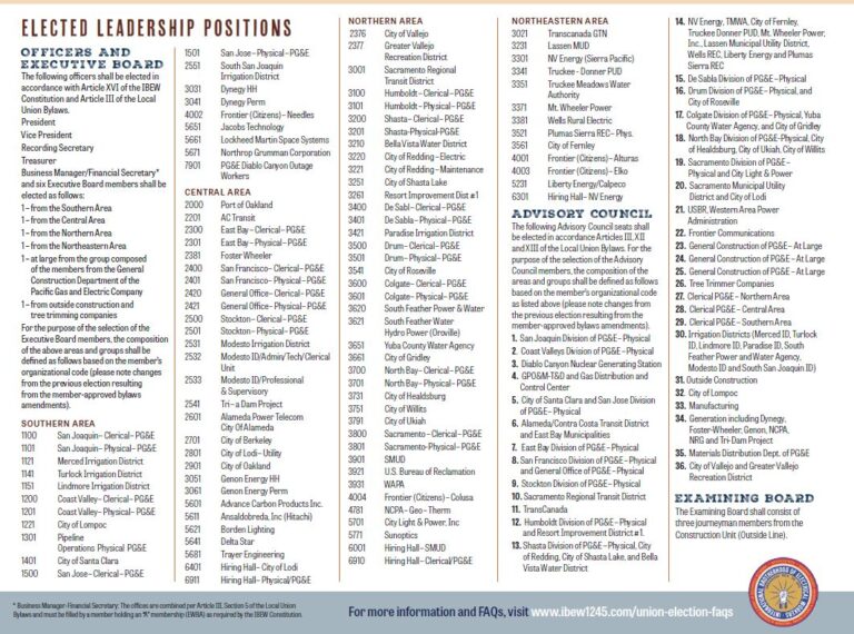 IBEW 1245 Union Election Portal for Candidates