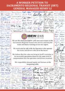 IBEW 1245 MEMBERS AT SACRAMENTO REGIONAL TRANSIT DEMAND EQUITY